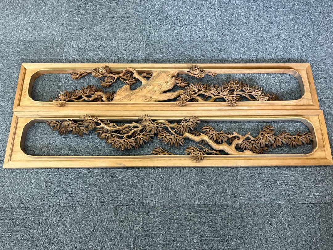 Japanese Ranma, Transom Window, Wooden Carving, Ranma, Openwork Screen ...