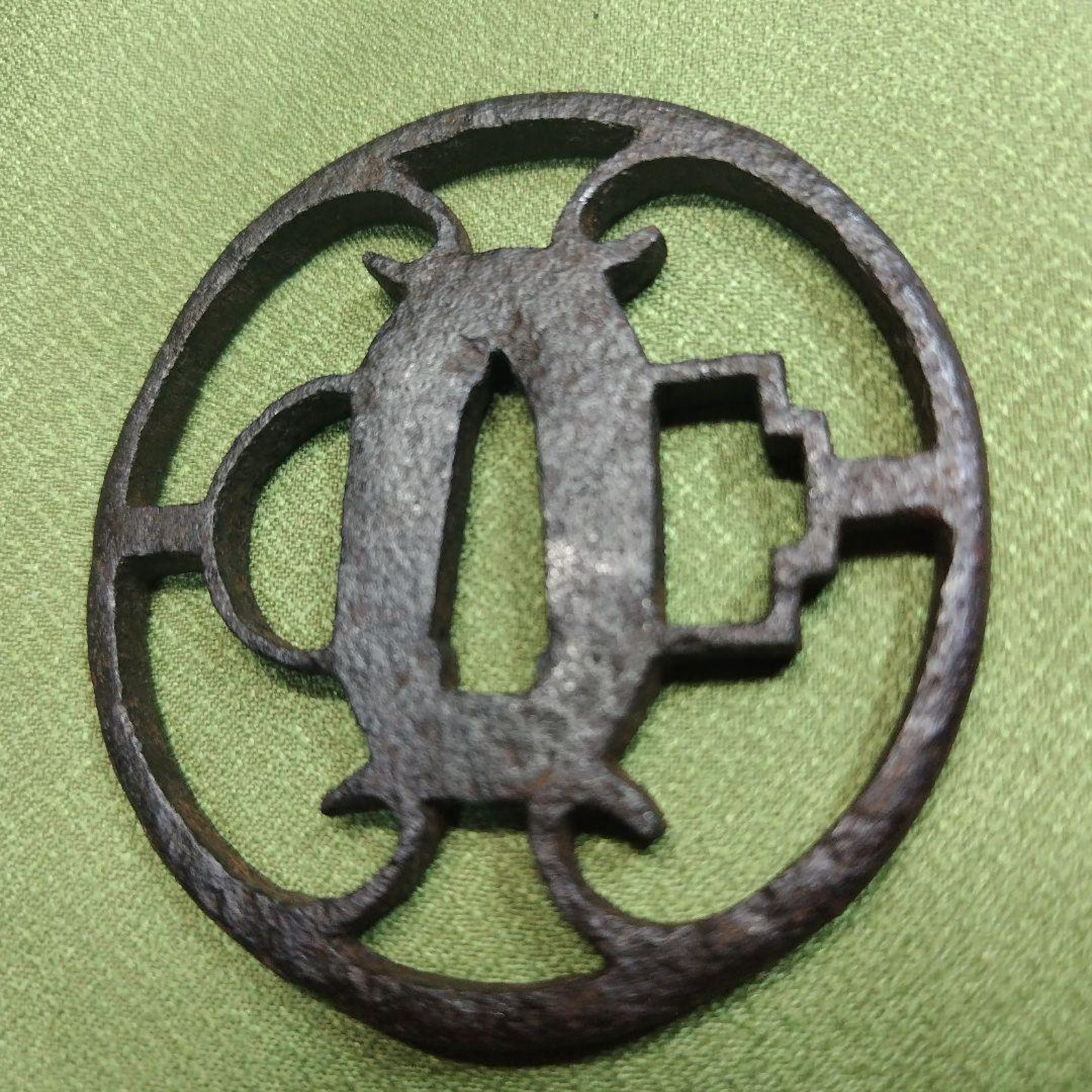 TSUBA, Samurai Sword, Sword Guard, Wave, Koshirae, Katana, Wakizashi ...