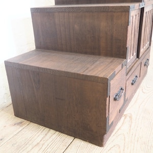 Japanese Staircase Chest, Stair Way Shelf, Tansu, Kaidan Dansu, Storage ...