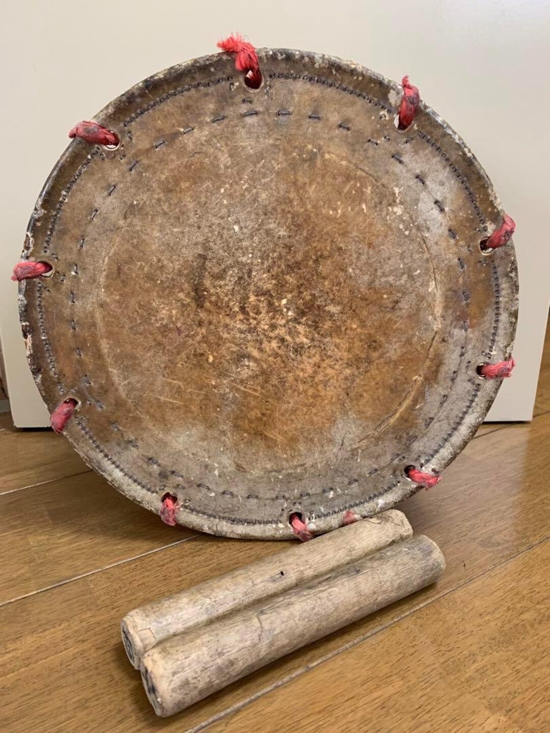 Antique Japanese Instrument Small Drum High Class Kabuki Dancing ...