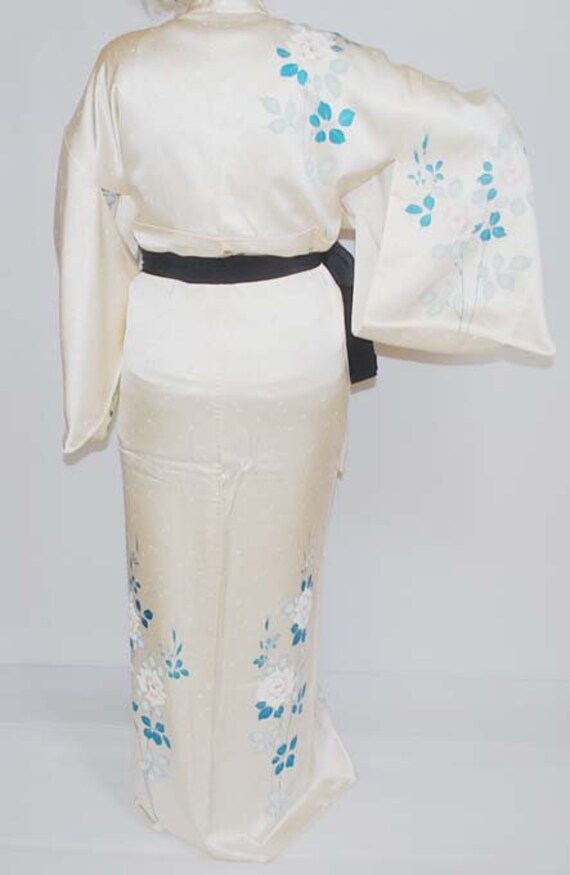 Kimono Robe White, Silky Kimono Robe, Japanese Kimono… - Gem