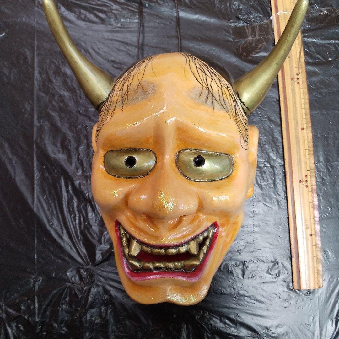 Japanese Mask, Antique Mask, Noh Mask, Kagura Mask, Hannya Mask, Oni ...