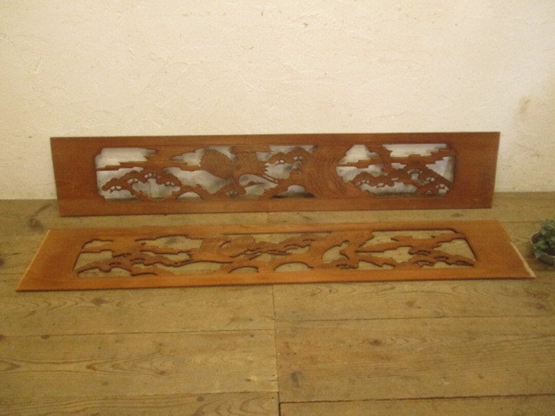Japanese Ranma, Transom Window, Wooden Carving, Ranma, Openwork Screen ...