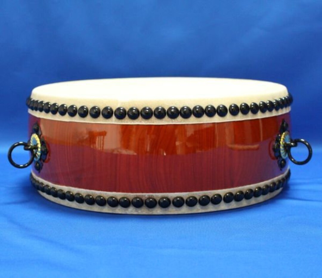 Japanese Instrument Small Drum High Class Kabuki Dancing Leather Skin ...
