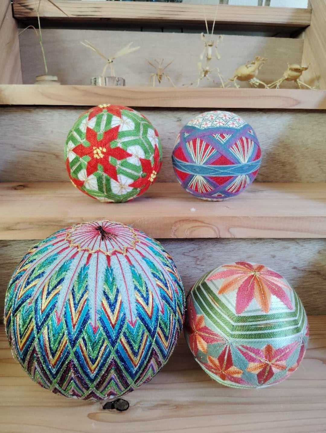 Handmade Temari Thread Ball Japanese Traditional Folk Art Handmade Set ...