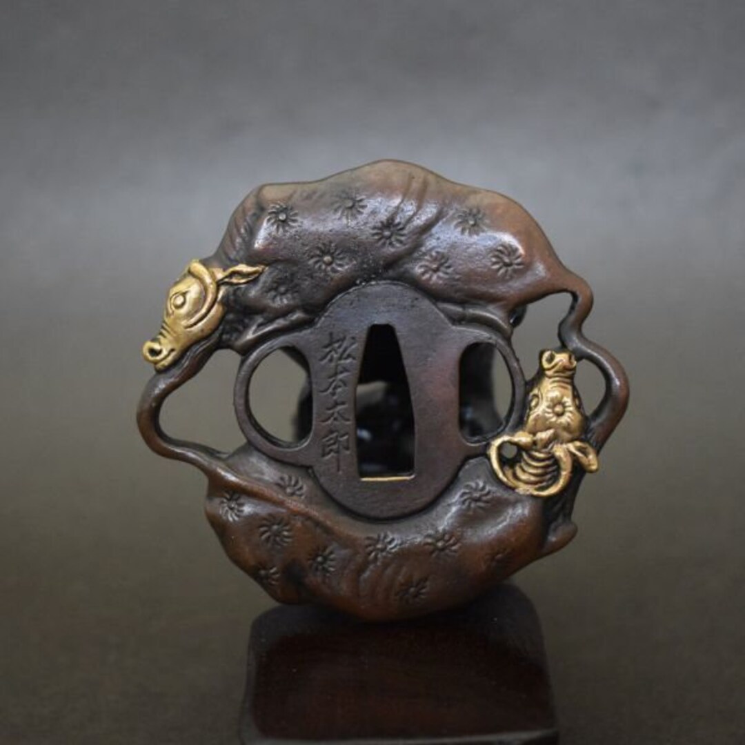 TSUBA Samurai Sword Sword Guard Wave Koshirae Katana - Etsy