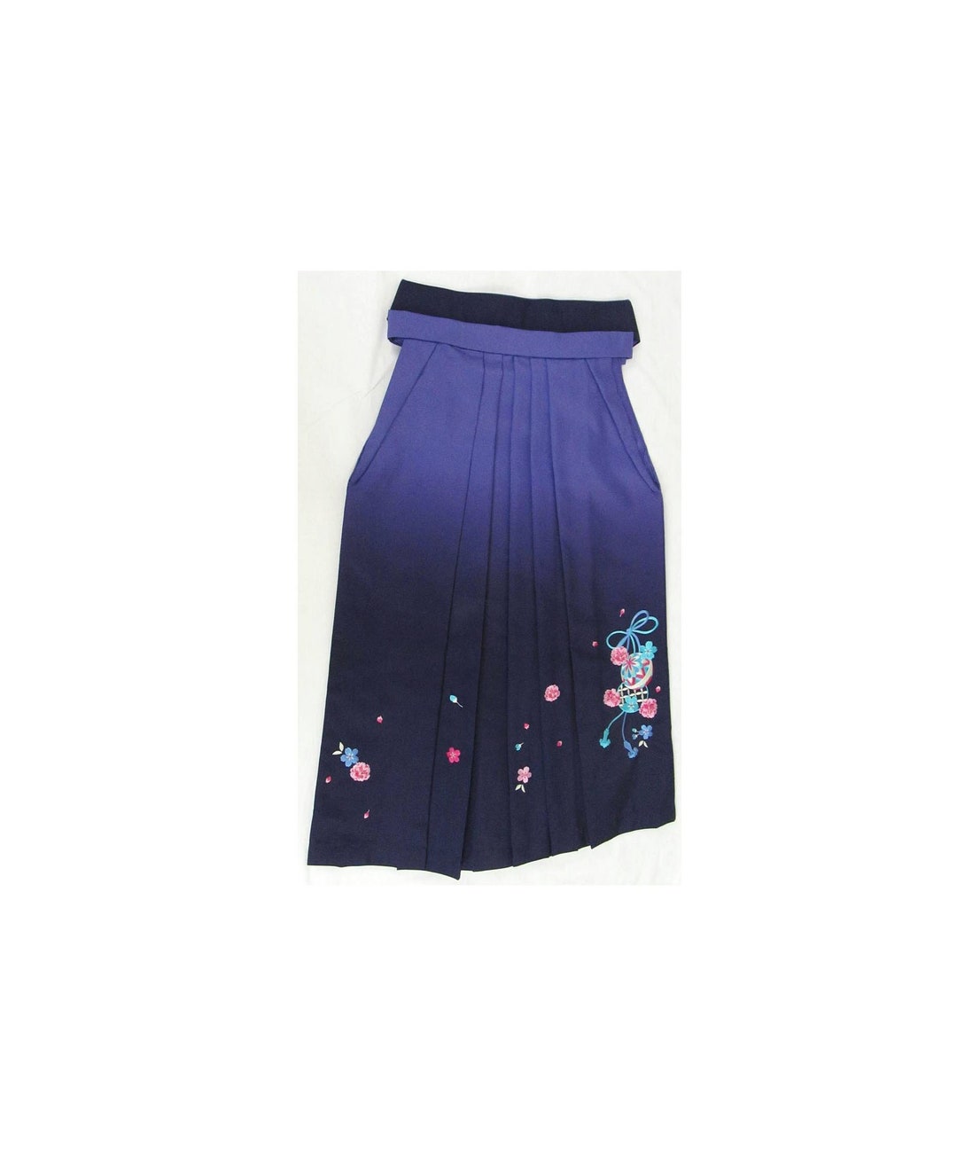 Hakama , Blue Hakama, Womens Kimono Skirt, Floral Hakama, Kimono Pants ...