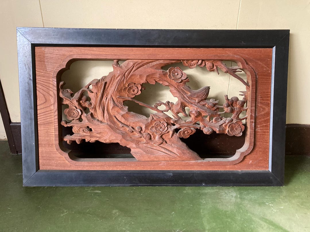 Japanese Ranma, Transom Window, Wooden Carving, Ranma, Openwork Screen ...