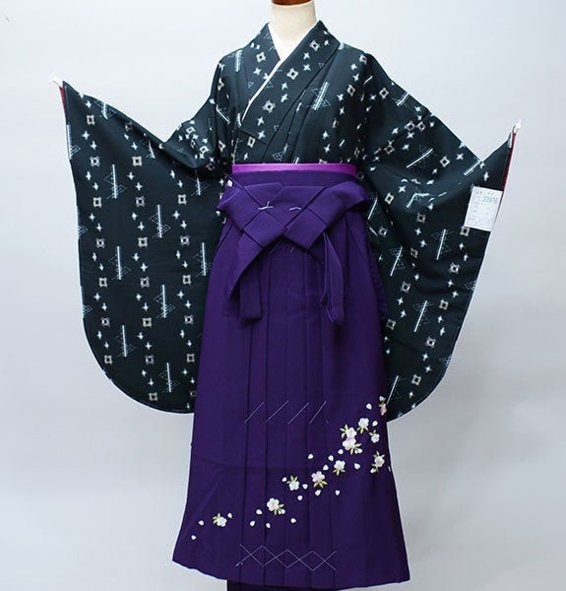 Furisode Kimono & Hakama Jyuban Furisode Green Womens - Etsy