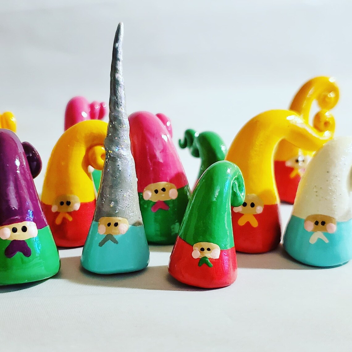 1 Small Cute Clay Gnome Travel Buddy Companion Worry Stone - Etsy