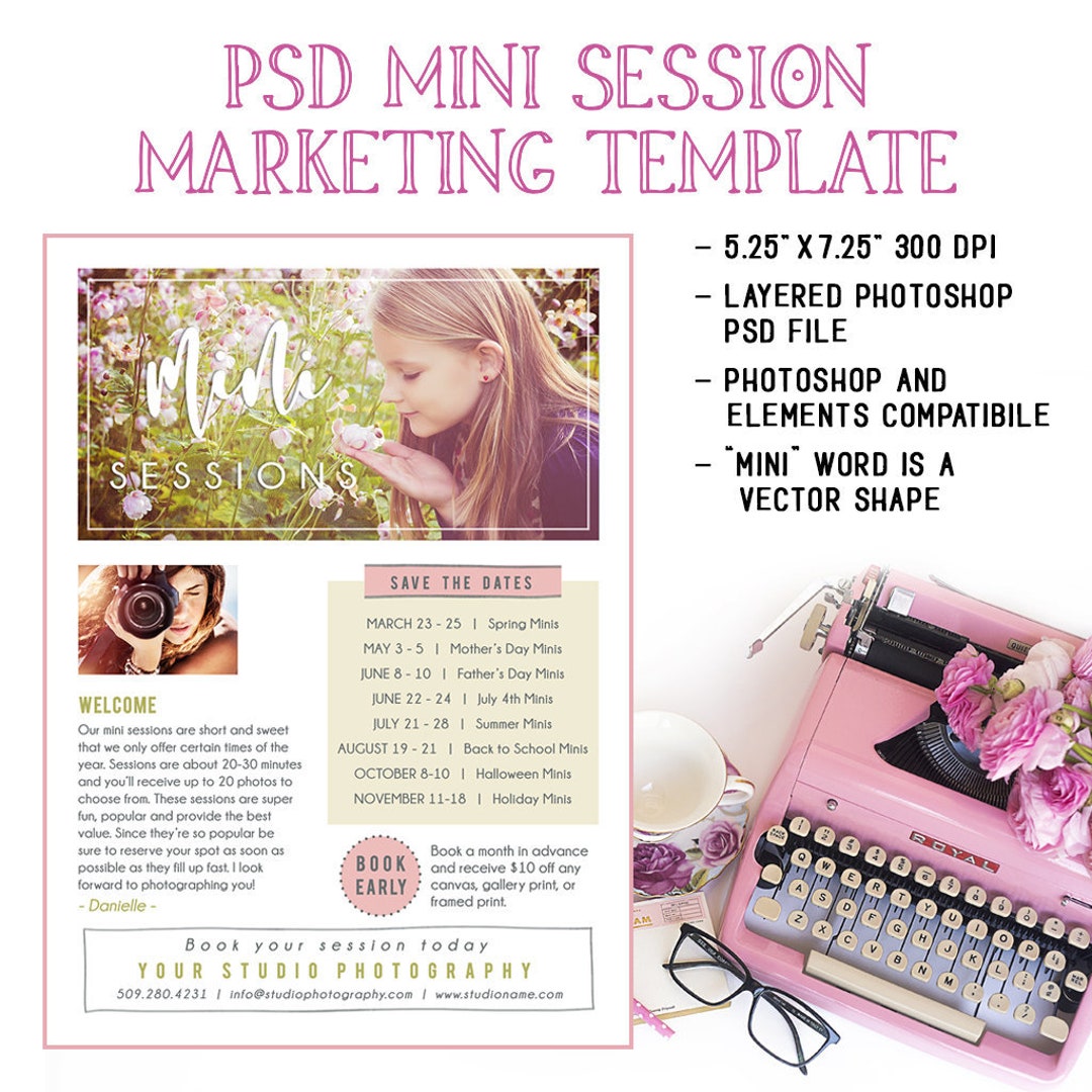 Photography Studio 5x7 Mini Session Marketing Flier Template Available ...