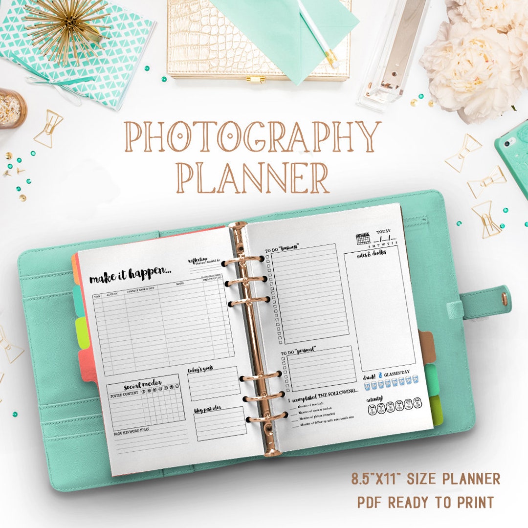Photography Planner PDF Ready to Print - Undated Digital Download ...