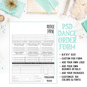 Dance - Sports - School - Pre-school - Daycare Photography Sales Order ...