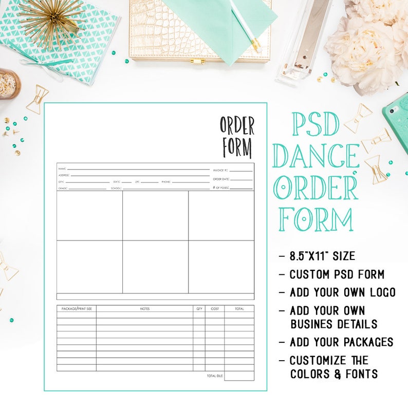 Dance - Sports - School - Pre-school - Daycare Photography Sales Order ...