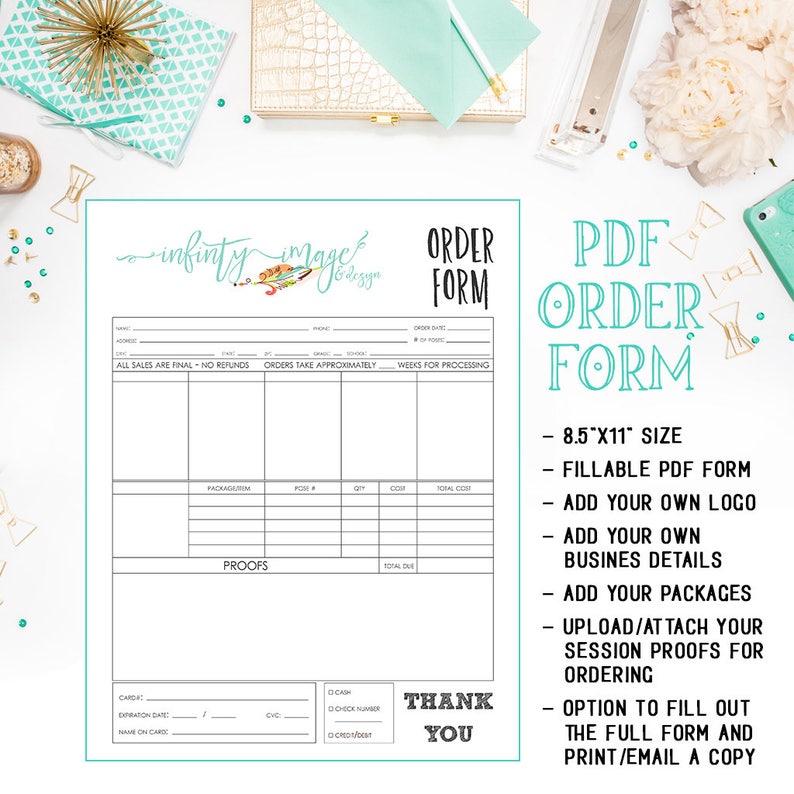 PDF School Photography Sales Order Form Template With Proof Section ...