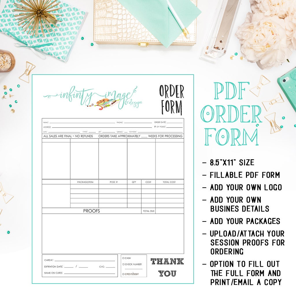 PDF School Photography Sales Order Form Template With Proof Section ...