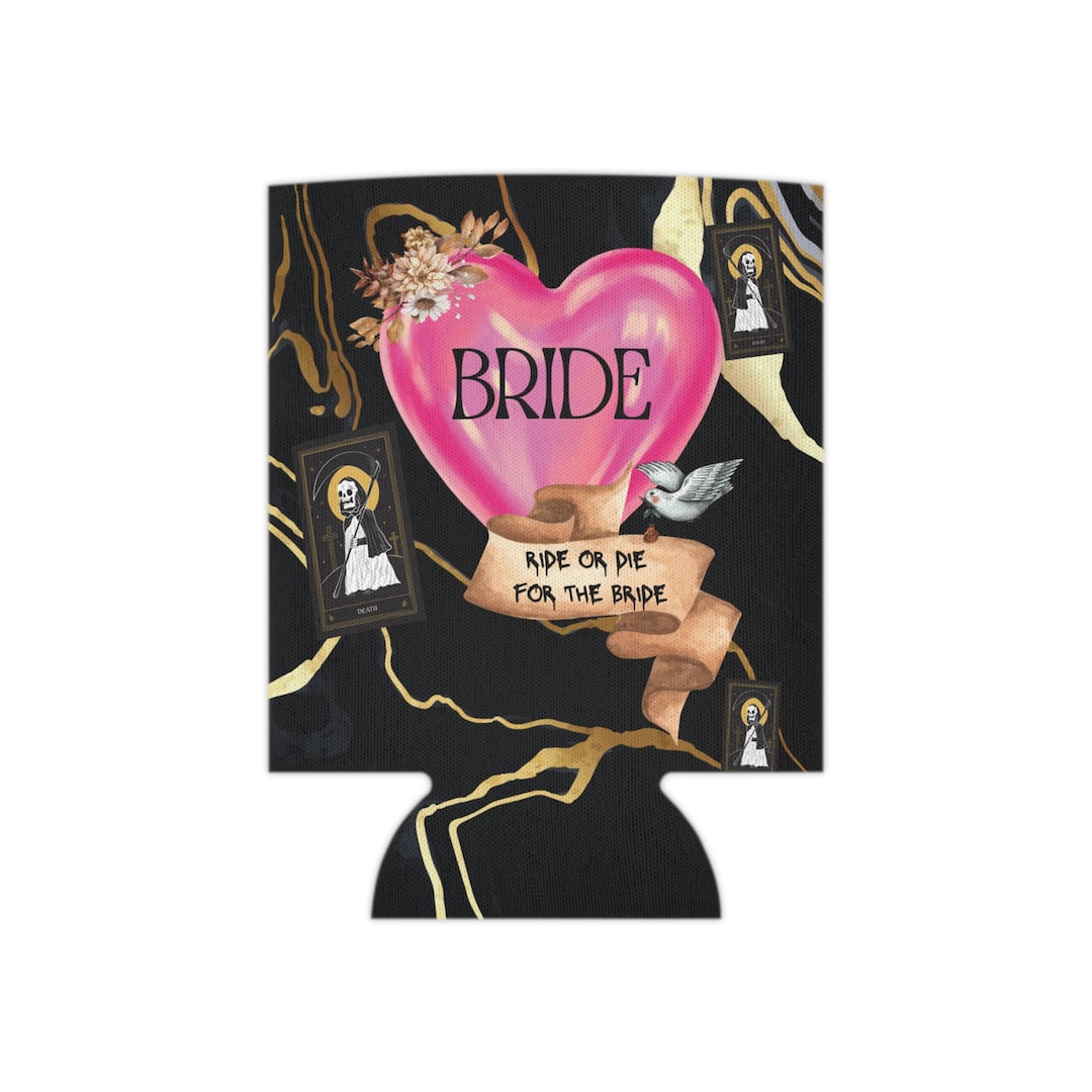 Gothic BRIDE Can Sleeve Cooler for Alternative Weddings and ...