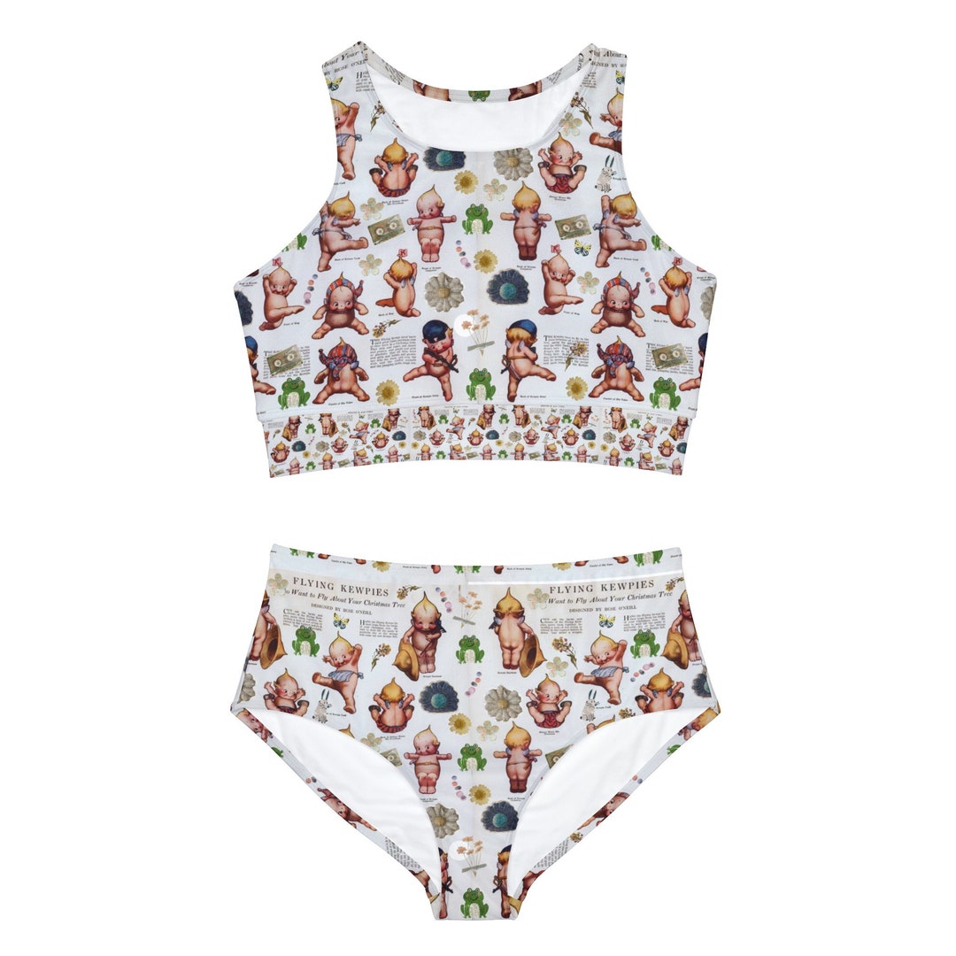White Kewpie Doll Bikini Baby Swimsuit Vintage Bikini Frog Swimsuit ...