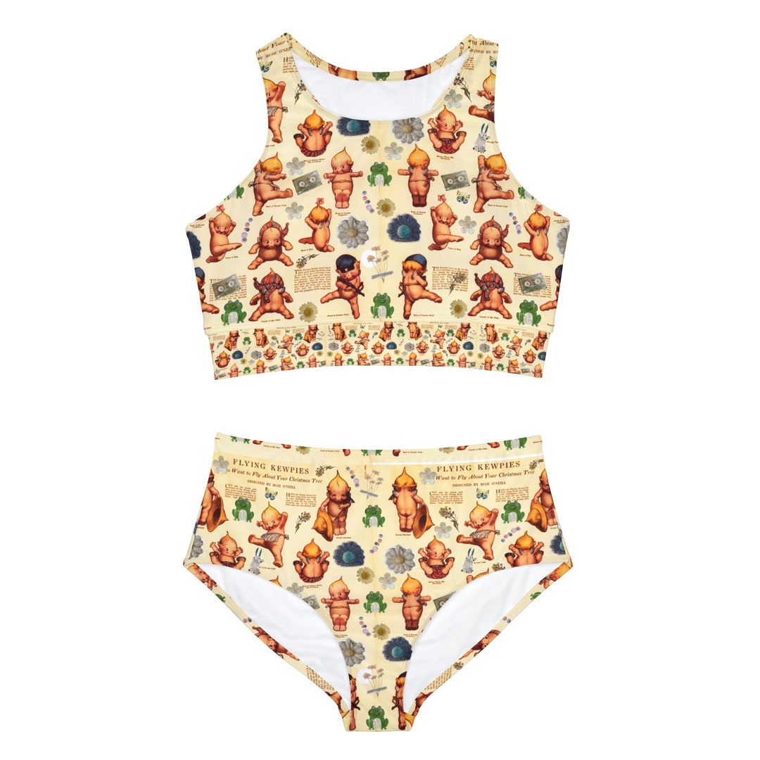 Kewpie Doll Bikini Baby Swimsuit Vintage Bikini Frog Swimsuit Rabbit ...