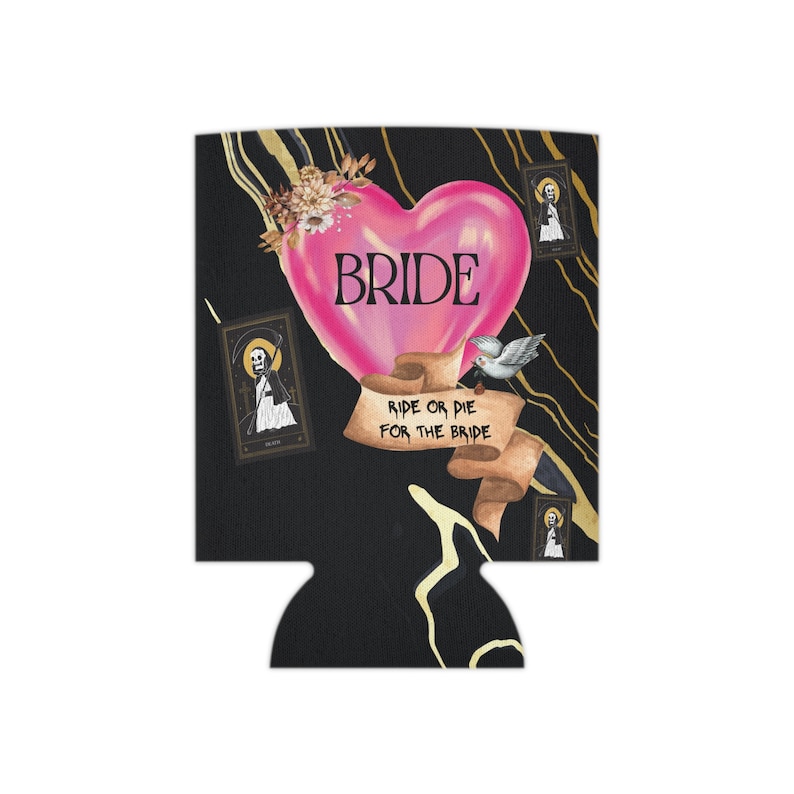 Gothic BRIDE Can Sleeve Cooler for Alternative Weddings and ...