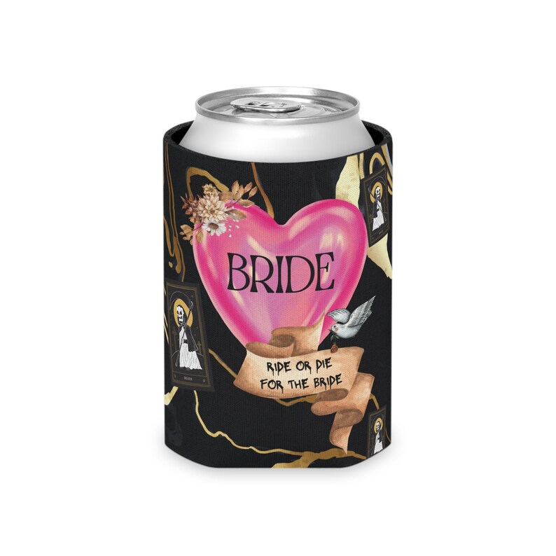 Gothic BRIDE Can Sleeve Cooler for Alternative Weddings and ...