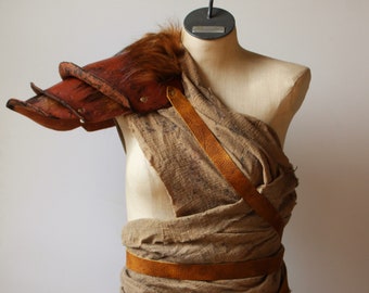 Fur Leather Shoulder Armor - Etsy