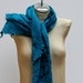 Distressed Small Shawl Splatter Blue Shoulder Wrap Ragged - Etsy