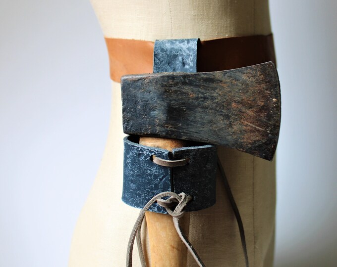 Heavy Leather Axe Loop Belt Hang Utility Cuff Hammer Ax - Etsy