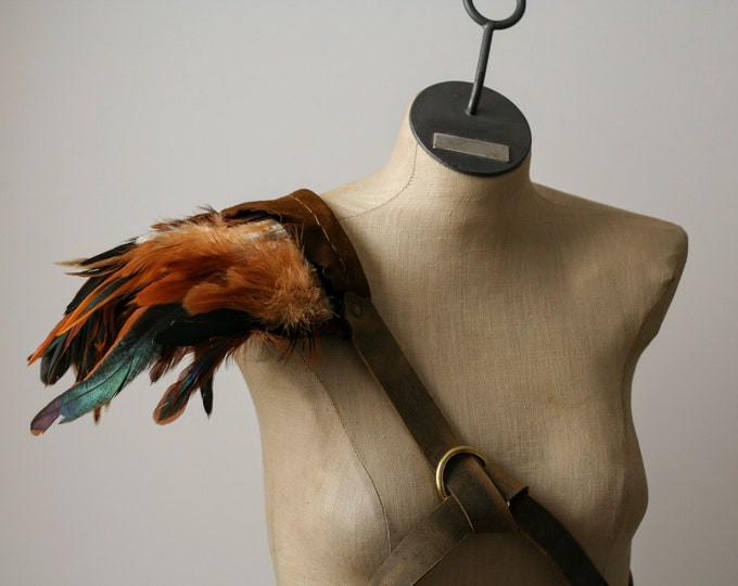 Feather Leather Shoulder Armor Slim Lightweight Pauldron - Etsy