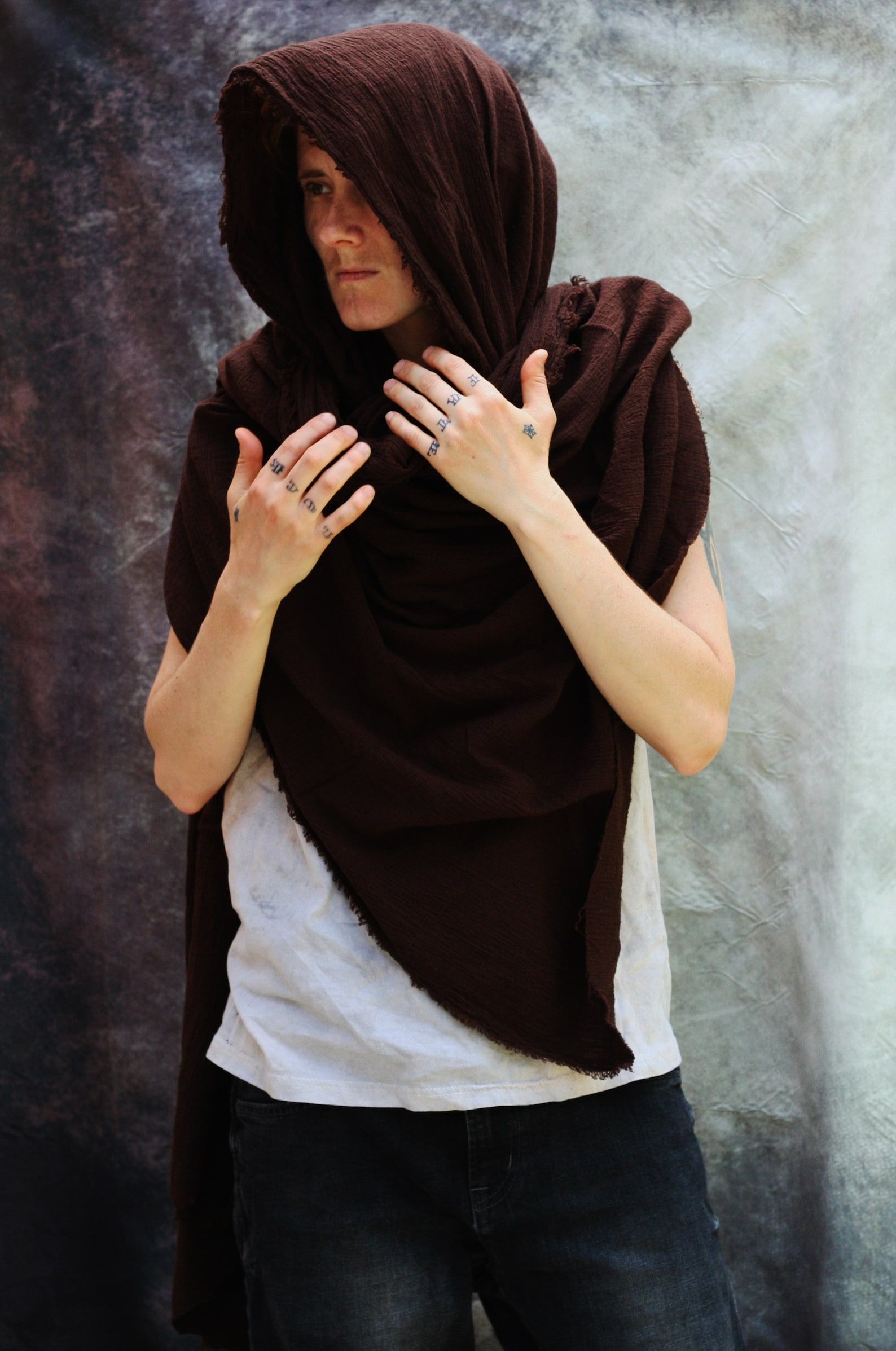 Brown Wrap Cloak Lightweight Cotton Wrap Shawl Moyamensing - Etsy