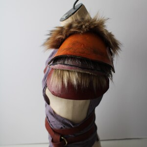 Distressed Leather Shoulder Slim Armor Pauldron and Wrap Scarf ...