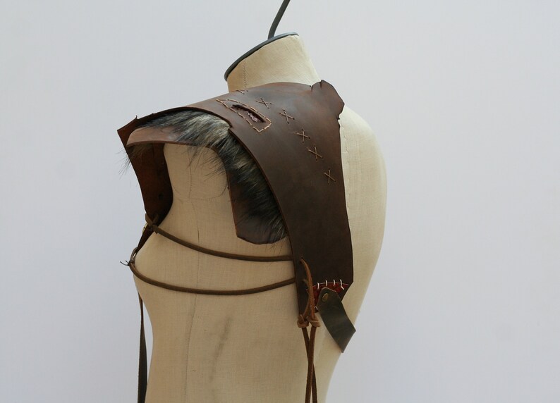 Primitive Leather Armor Shoulder Harness Distressed stitched | Etsy