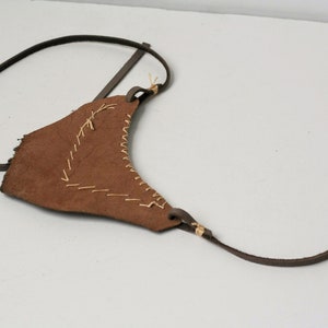 Primitive Leather Necklace Blue Gray Dragon Leather Chest - Etsy