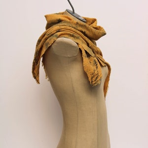 Post Apocalyptic Cotton Scarf, Splatter Dyed Bandana, Frayed Shawl - Etsy