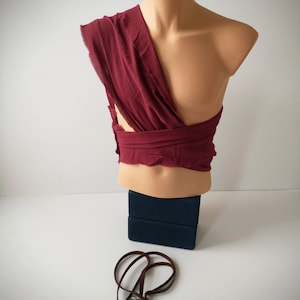 Distressed Leather and Cotton Waist Wrap Belt: Gladiator Viking Sash ...