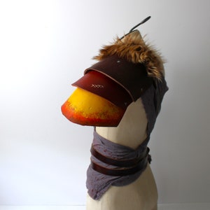 Distressed Leather Shoulder Slim Armor Pauldron and Wrap Scarf ...