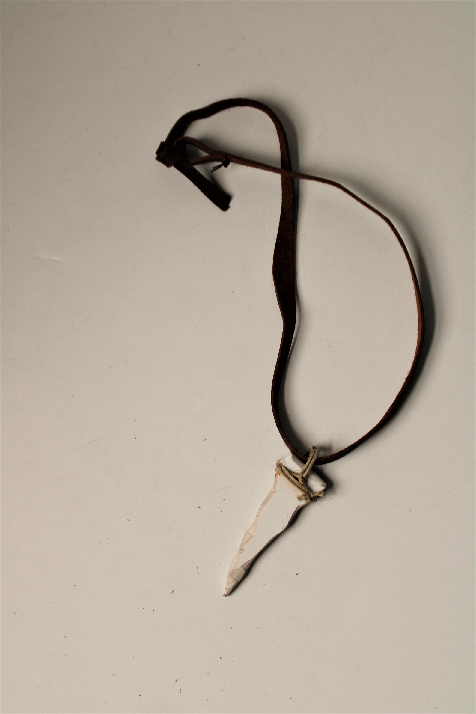 Primitive Leather Tribal Necklace Hemp Cord Imitation Bone | Etsy