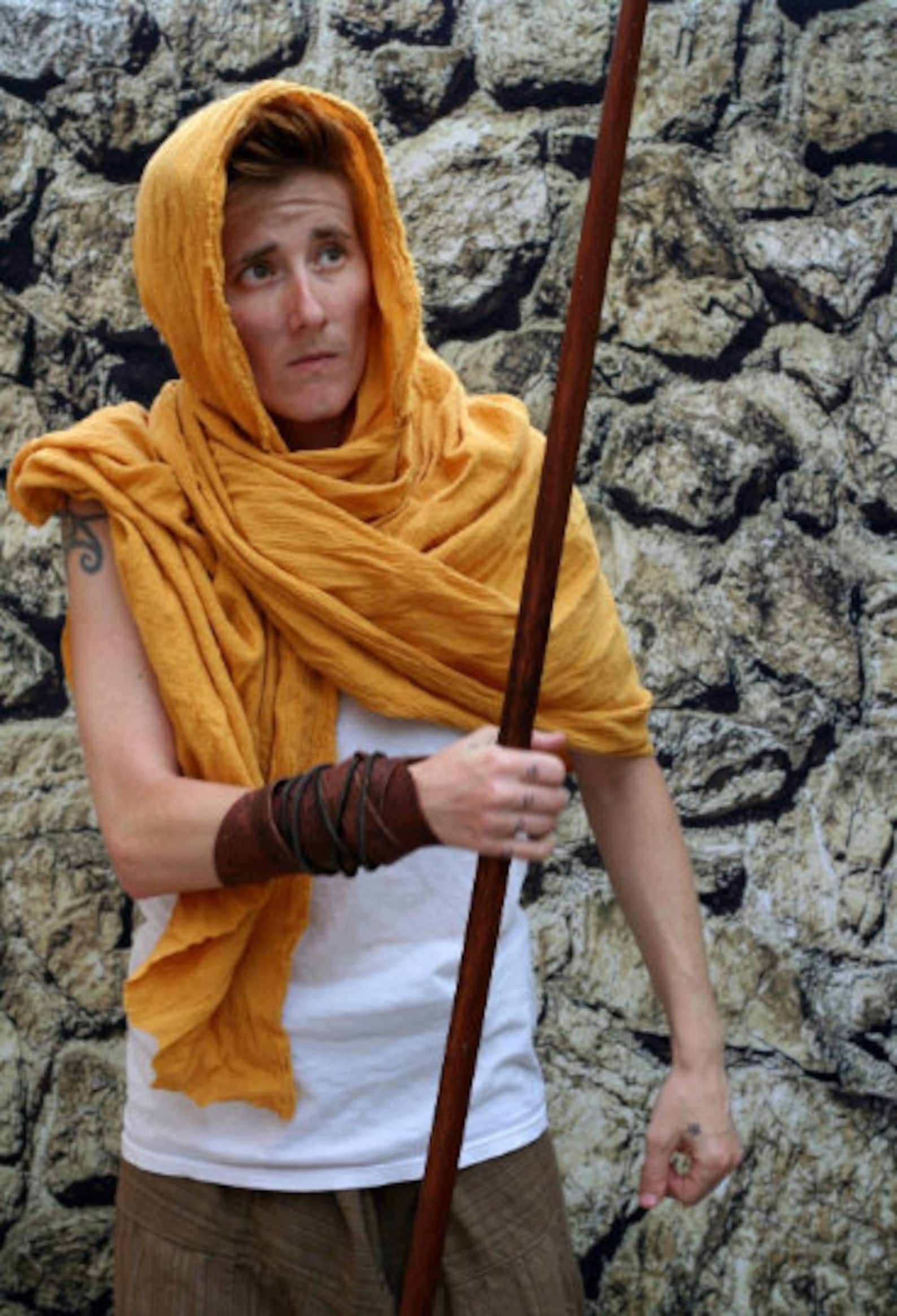 Golden Desert Wrap Cloak Lightweight Gold Cotton Shemagh - Etsy Canada