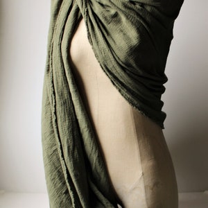 Drab Green Distressed Shawl, Utility Wrap, Wasteland Shemagh, Ragged ...