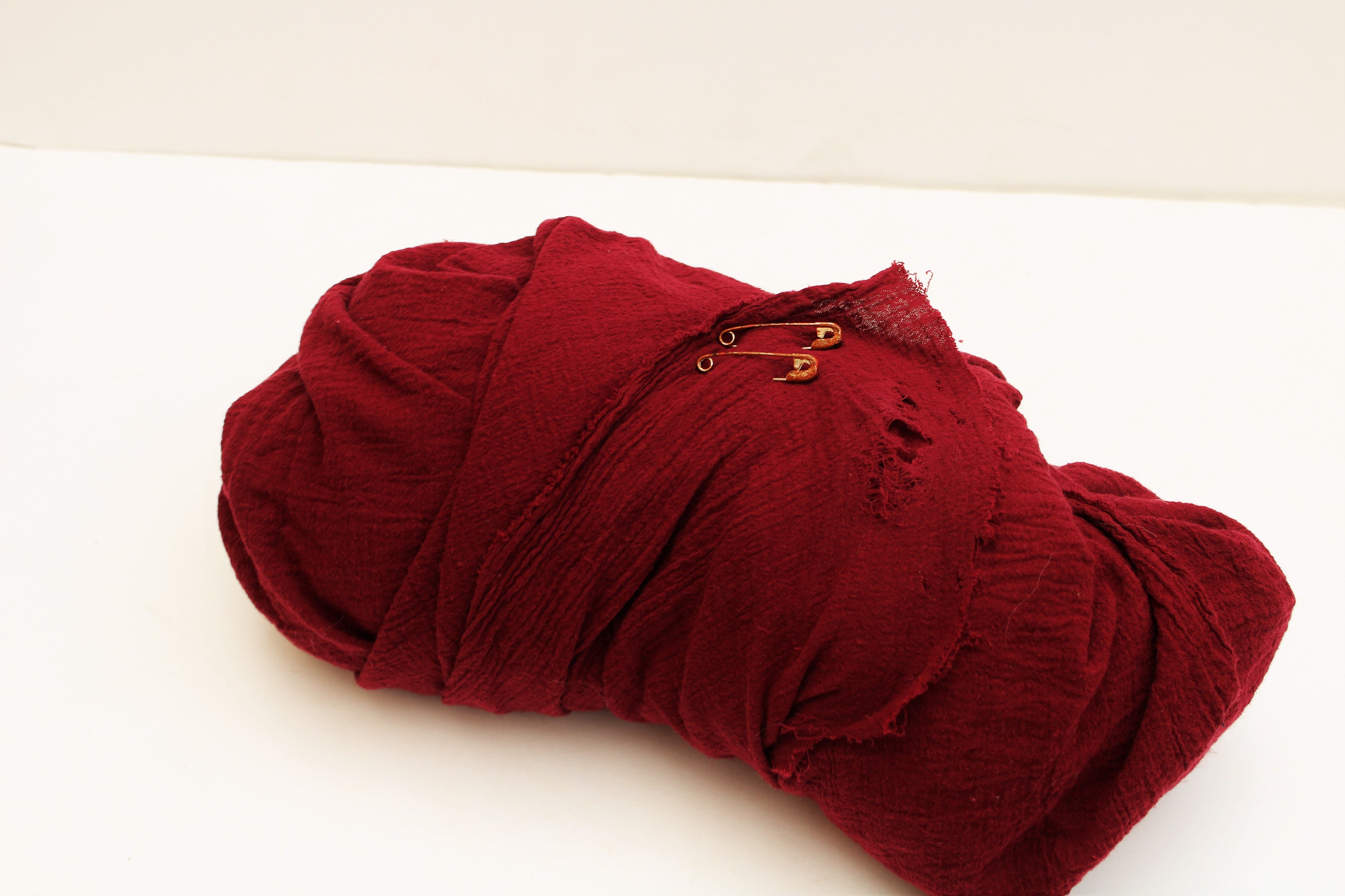 Oxblood Maroon Wrap Shawl Rough Cotton Shoulder Cloak Shemagh - Etsy UK