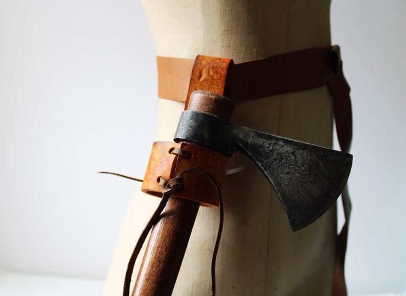 Heavy Leather Axe Loop Belt Hang Utility Cuff Hammer Ax - Etsy