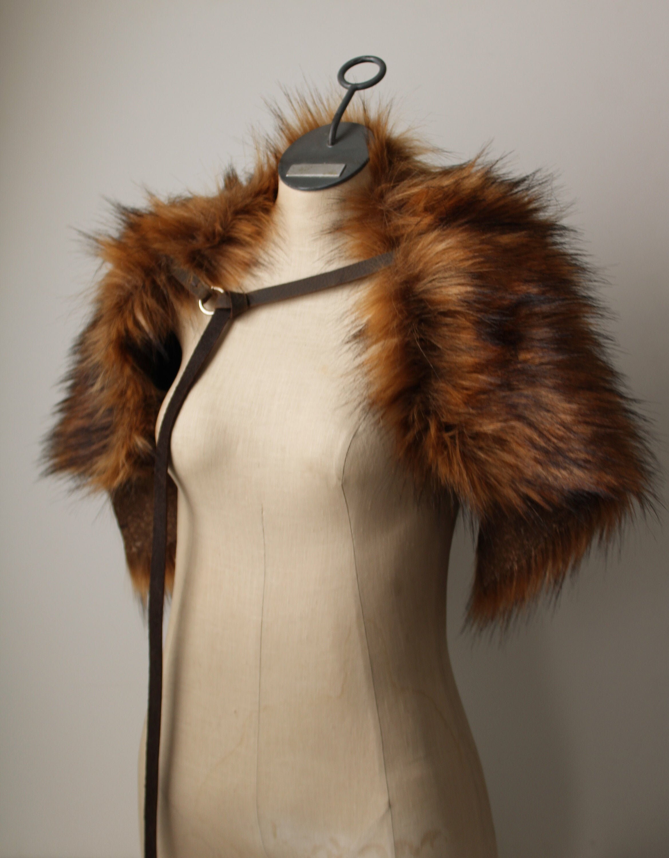Red Brown Wolf Fur Shoulder Pelt Drape leather strap | Etsy Red Brown Wolf Fur Shoulder Pelt Drape leather strap | Etsy