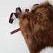 Chestnut Faux Wolf Fur Pelt, Leather Barbarian Shoulder Cowl - Etsy