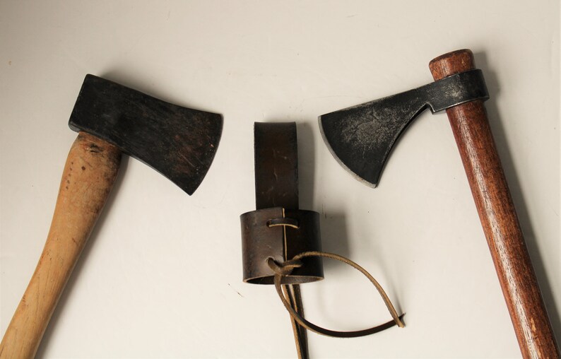 Distressed Earth Brown Leather Axe Loop Belt Hang Utility | Etsy