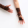 Distressed Undyed Cotton Hand Wraps, Primitive Leather Fist Wraps ...