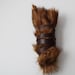 Chestnut Faux Wolf Fur Pelt, Leather Barbarian Shoulder Cowl - Etsy