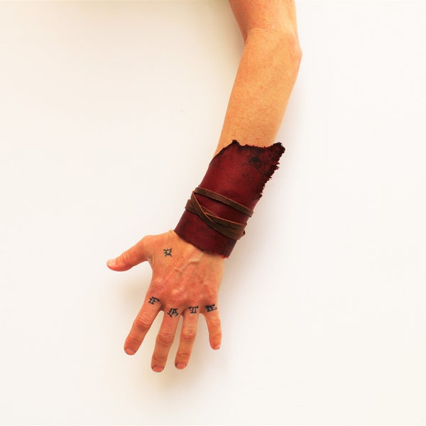 Leather Wrap Cuff - Etsy