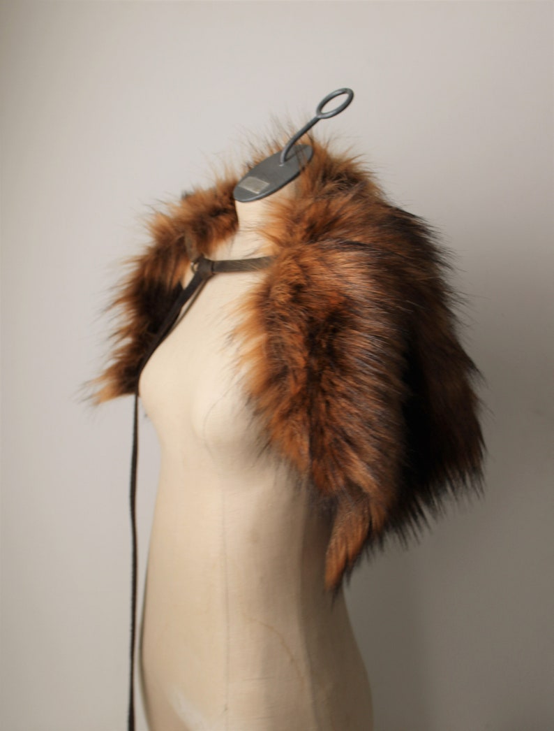 Red Brown Wolf Fur Shoulder Pelt Drape leather strap | Etsy Red Brown Wolf Fur Shoulder Pelt Drape leather strap | Etsy