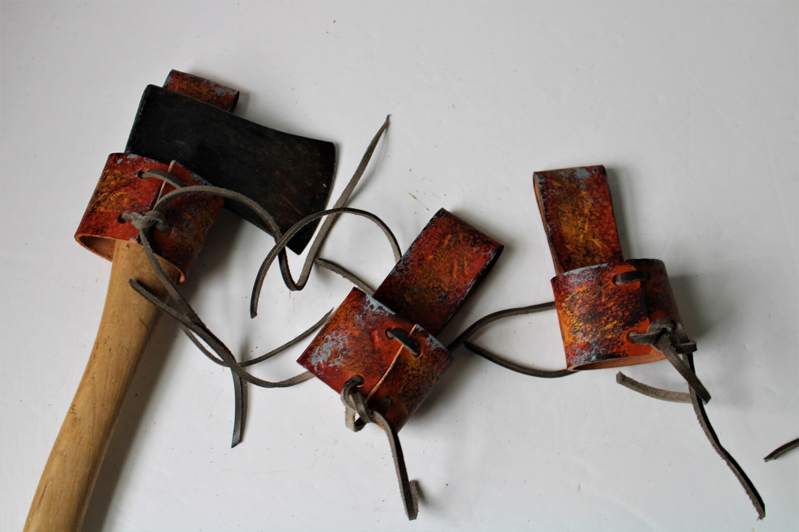 Heavy Leather Axe Loop Belt Hang Utility Cuff Hammer Ax | Etsy