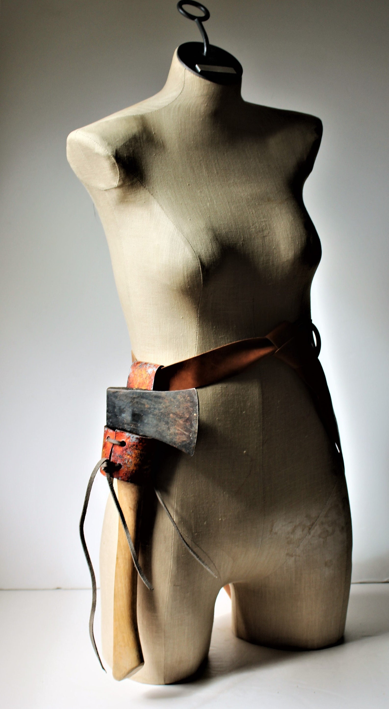 Heavy Leather Axe Loop Belt Hang Utility Cuff Hammer Ax | Etsy